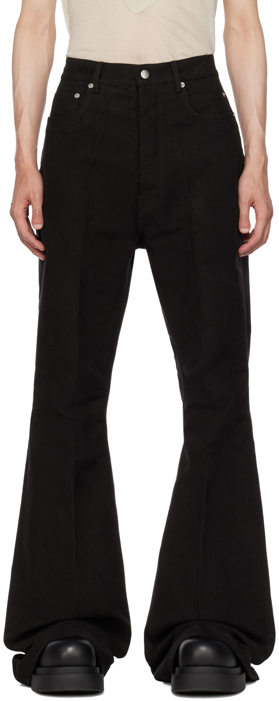 Rick Owens Black Bolan Bootcut Jeans In 09 Black - 39% Off
